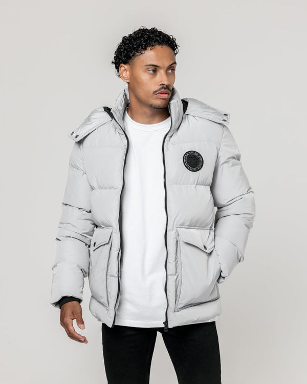 Essentials Puffer Jacket - Ice Grey - Nimes